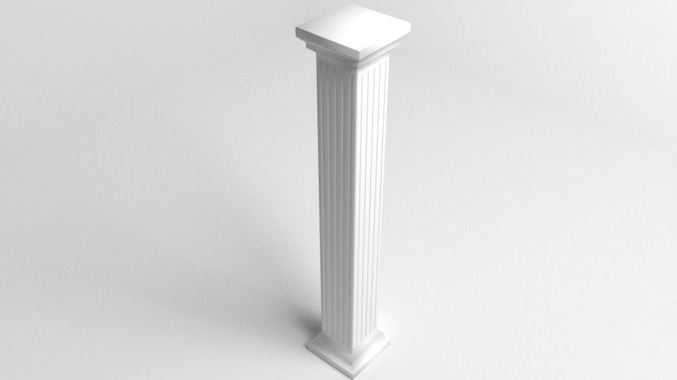 Pillar Square 3 3D model | CGTrader