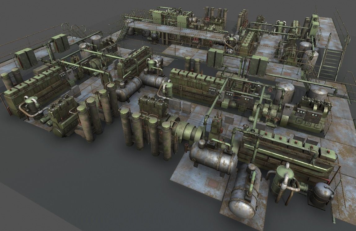 3D model Low poly machinery models pack VR / AR / low-poly | CGTrader