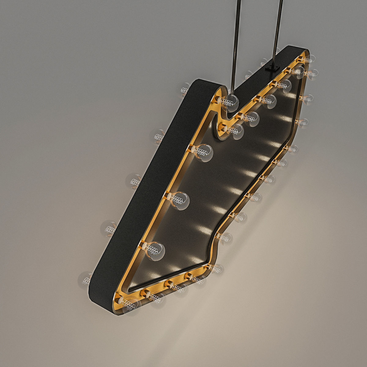 Light Bulb Loft Signage 3D model | CGTrader