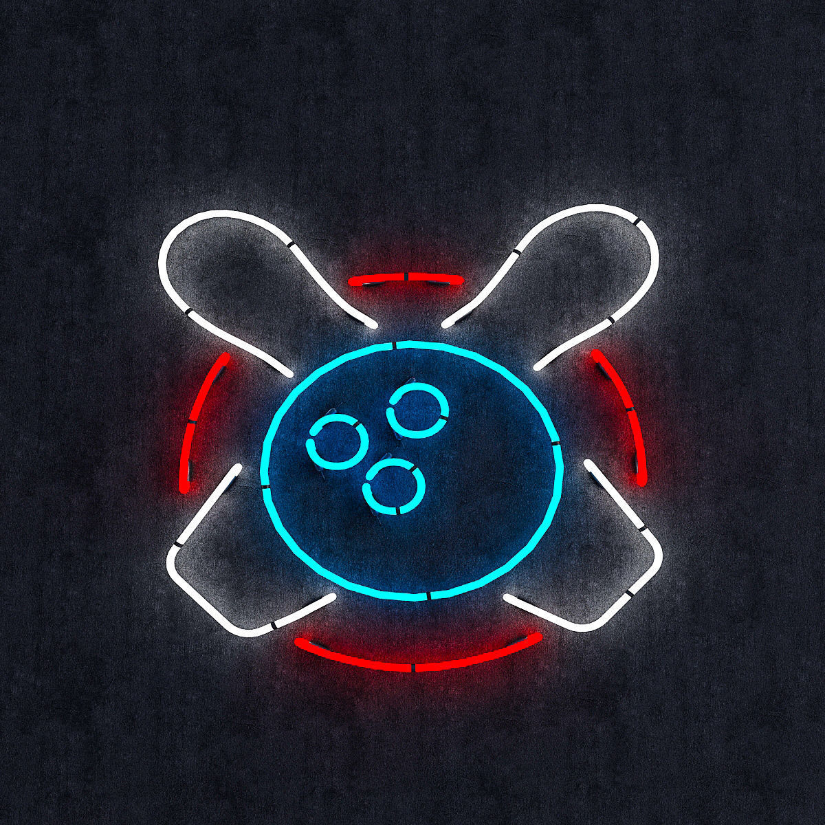 3D model Neon Bowling Sign VR / AR / low-poly | CGTrader