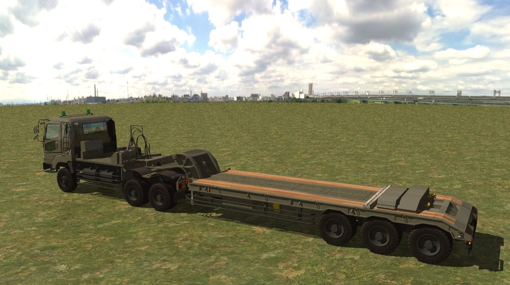 JGSDF type 73 extra-large type semitrailer 3D model | CGTrader