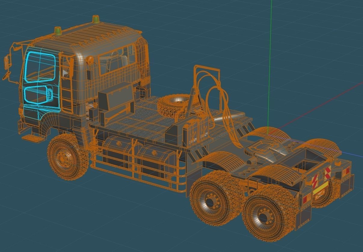 JGSDF type 73 extra-large type semitrailer 3D model | CGTrader