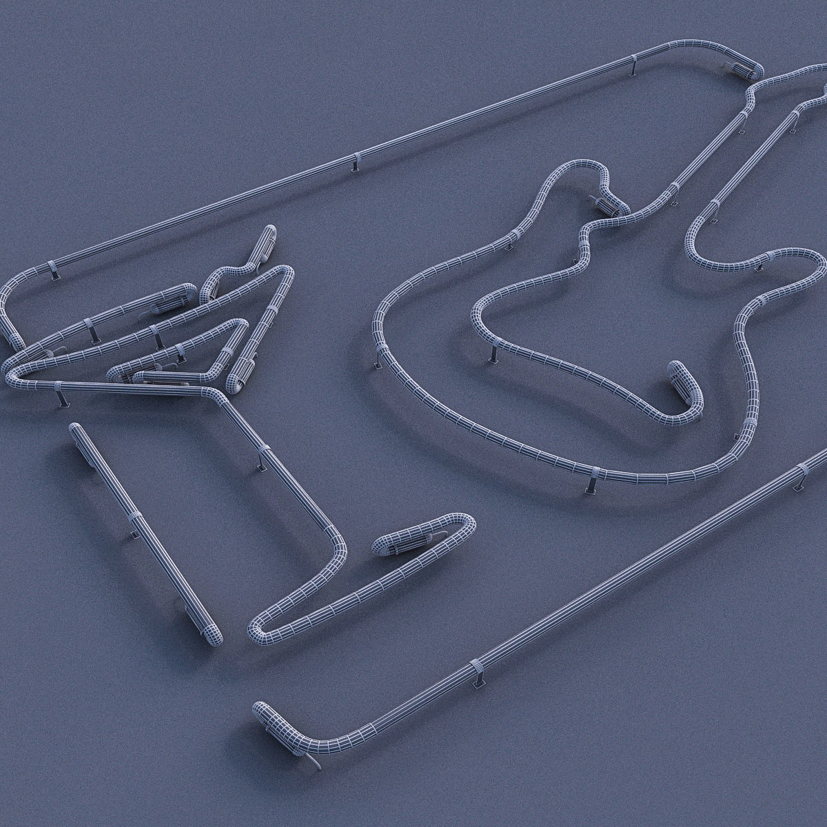 3D model Guitar and Goblet Neon Sign VR / AR / low-poly | CGTrader