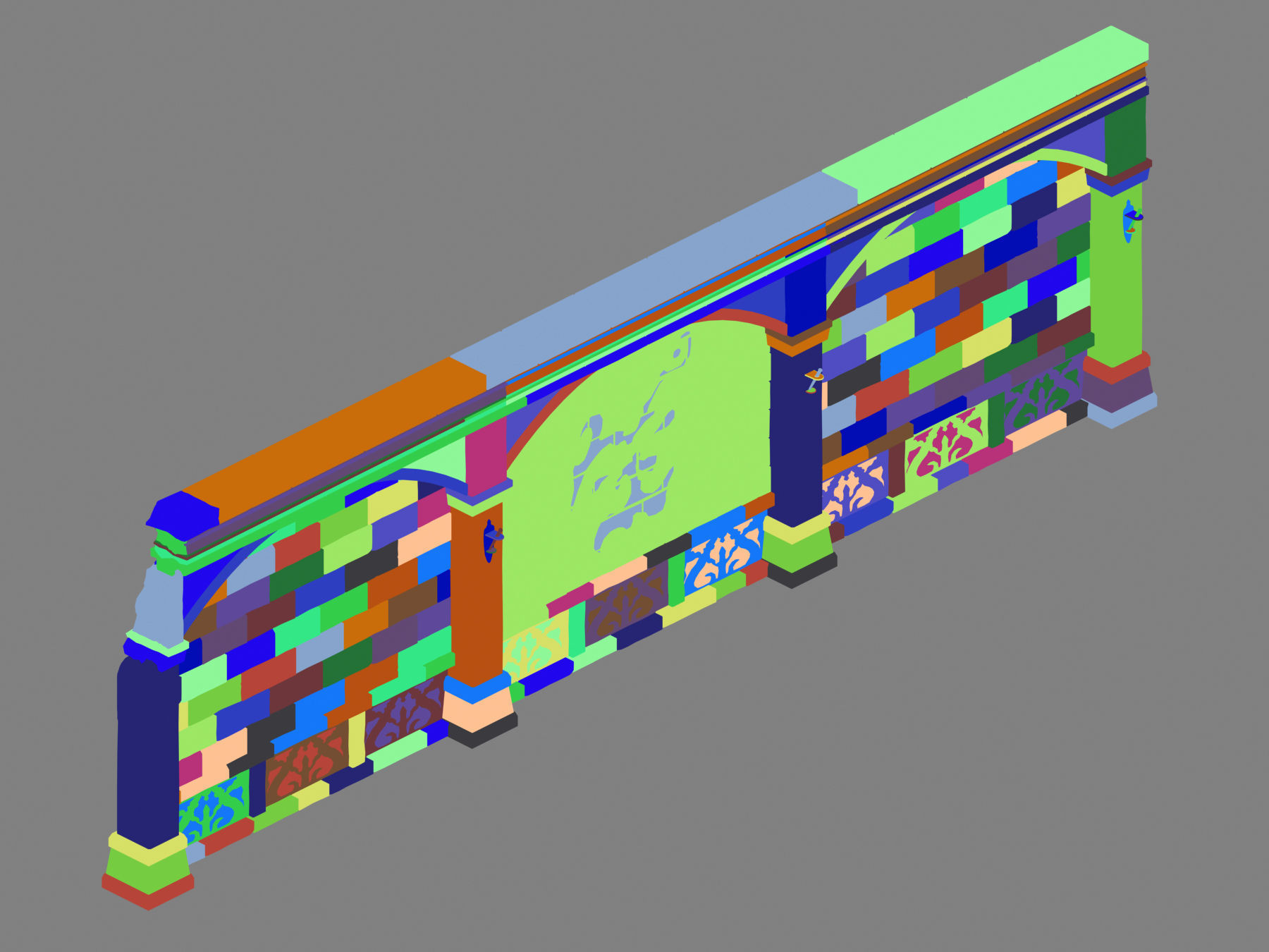 Game Underground Palace - Palace Wall 01 3D model | CGTrader