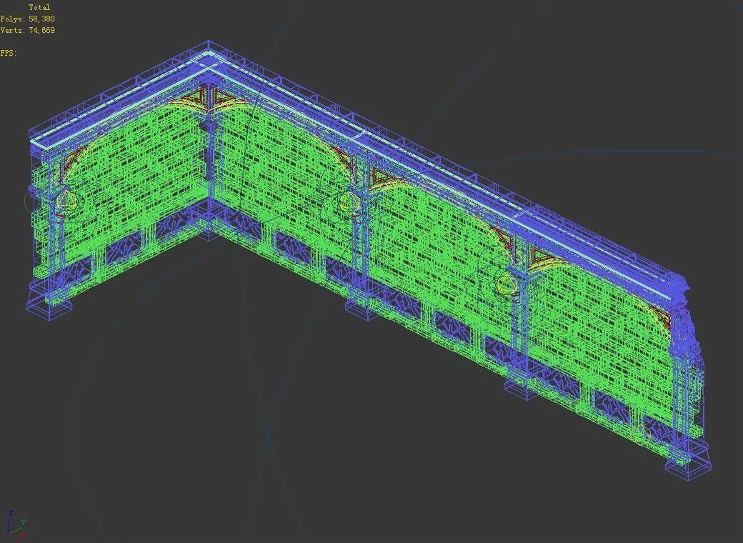 Game Palace - Earth Palace Wall 02 3D model | CGTrader