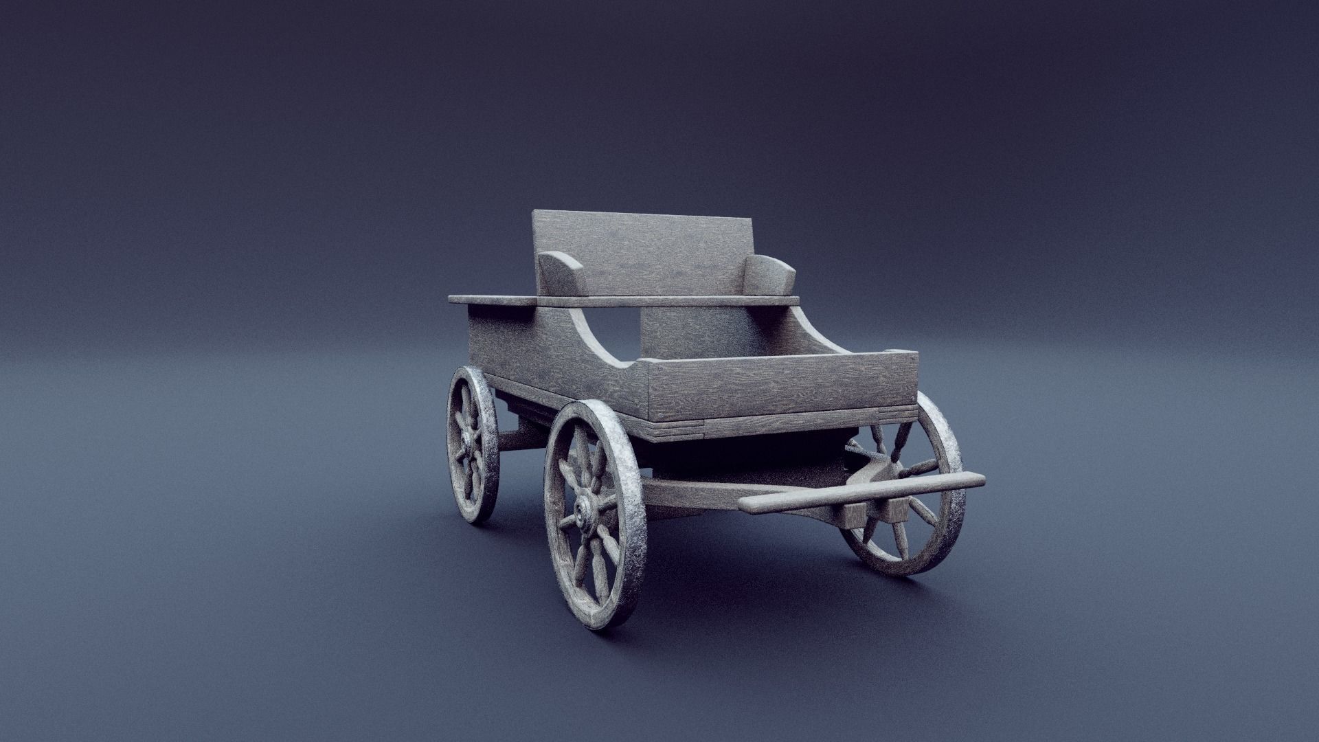 horse wagon animated 3D model animated rigged | CGTrader
