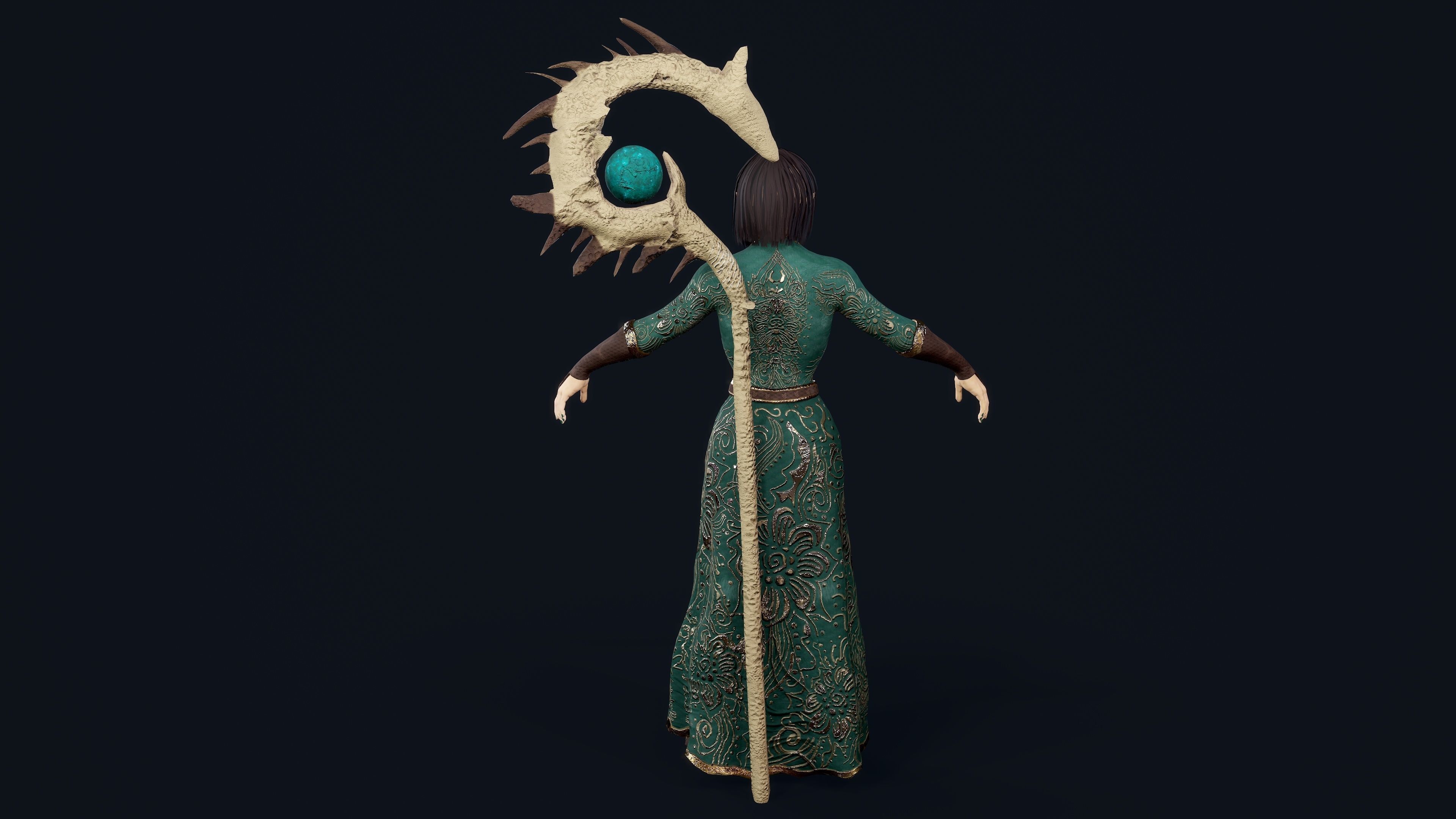 3D model Wizard Girl VR / AR / low-poly rigged animated | CGTrader