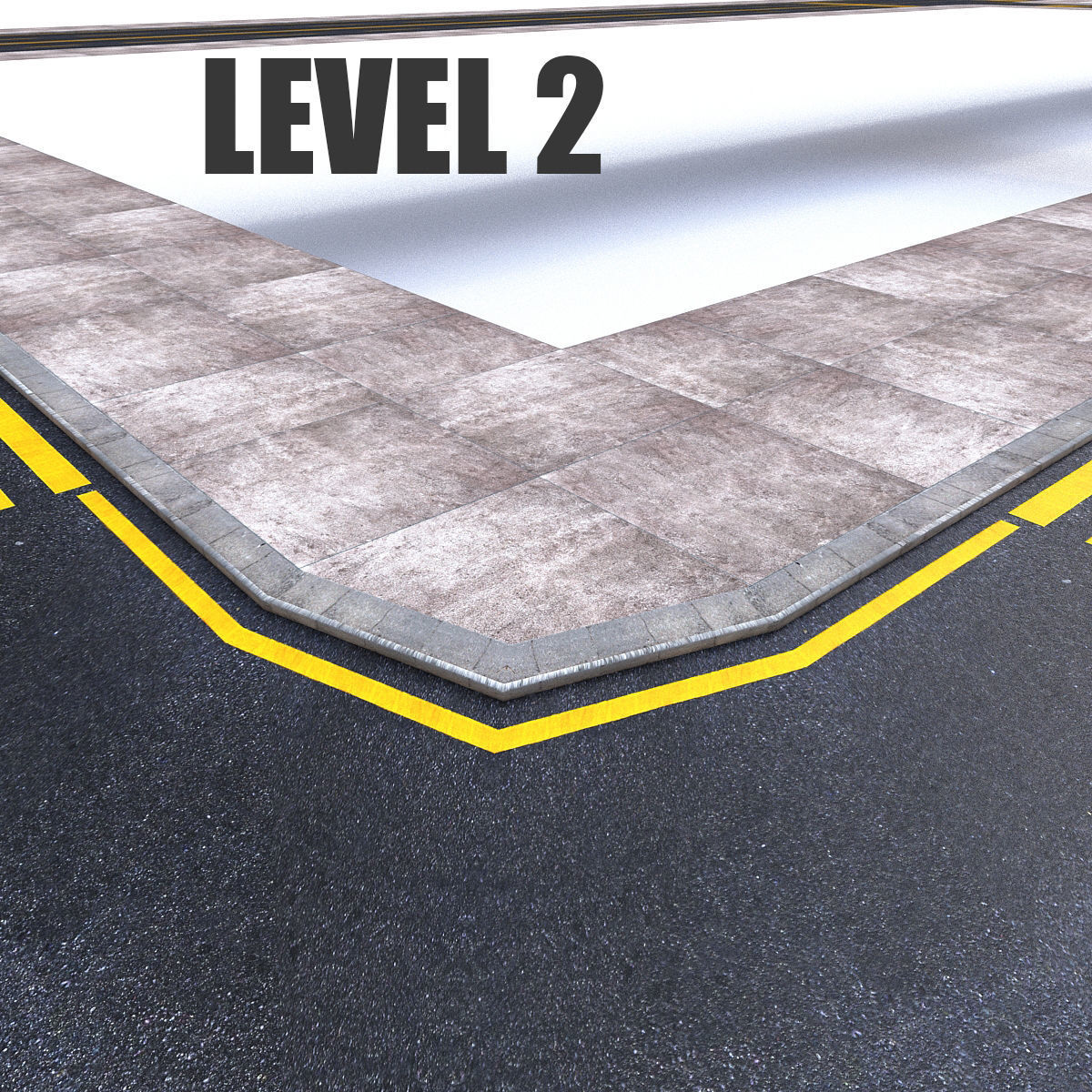 3D model Modular Road VR / AR / low-poly | CGTrader