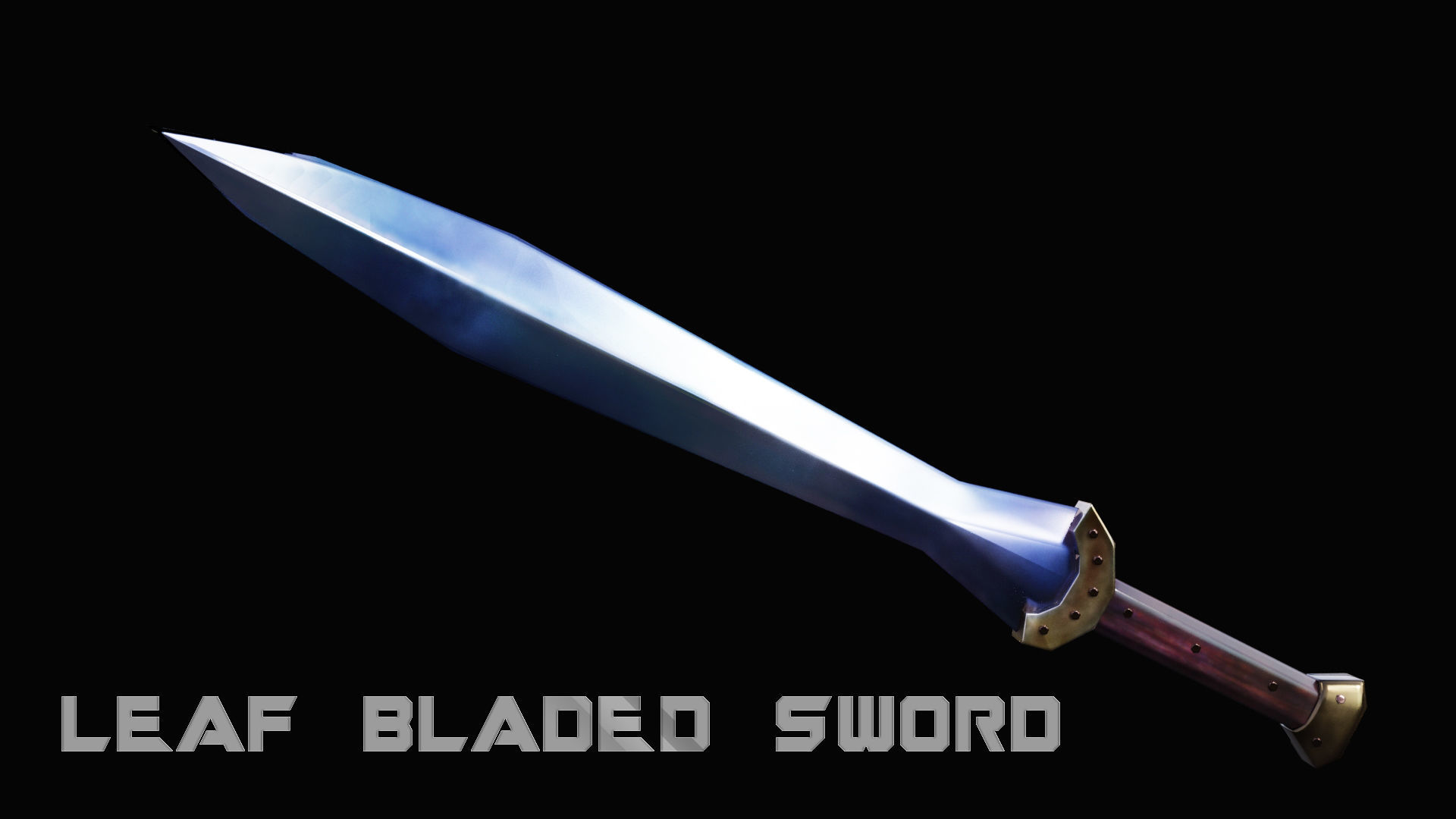 3D model Leaf - Bladed Sword VR / AR / low-poly | CGTrader