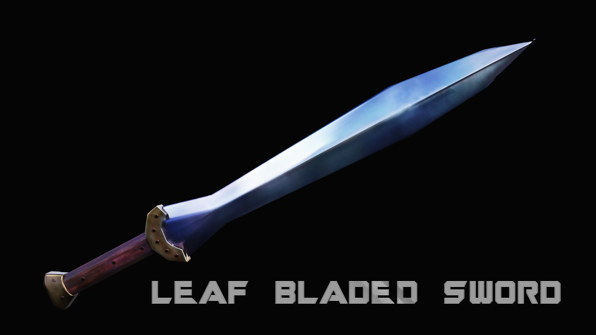 3D model Leaf - Bladed Sword VR / AR / low-poly | CGTrader