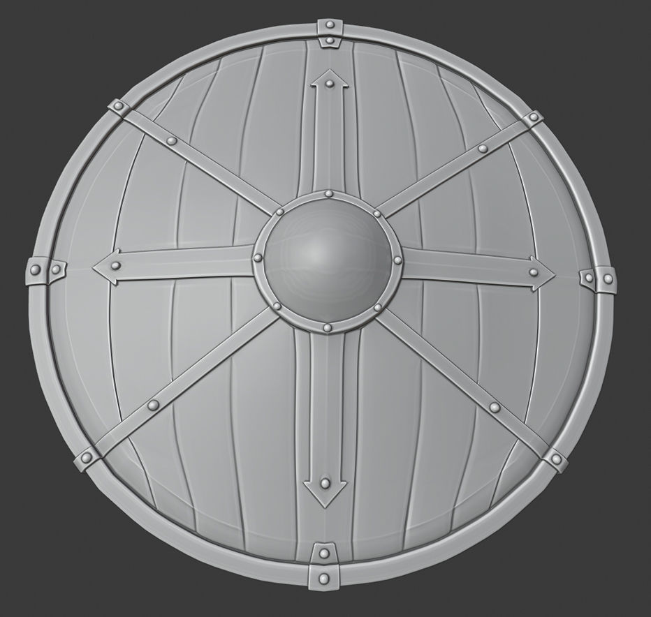 viking shield 4 3D model 3D printable | CGTrader