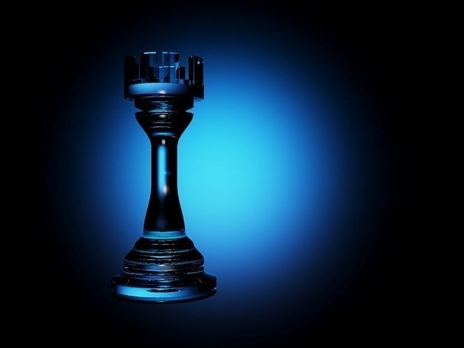 Glass Rook 3D model | CGTrader