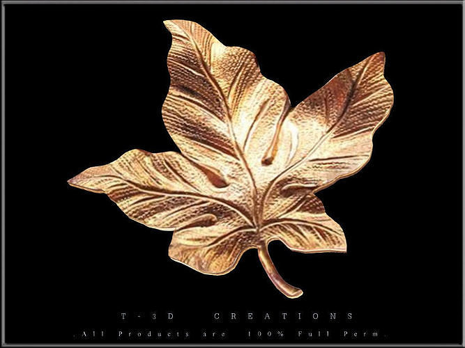 3D model Leaf Gold VR / AR / low-poly | CGTrader