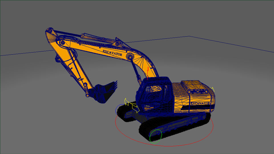 Full Rigged Excavator 3D model animated rigged | CGTrader