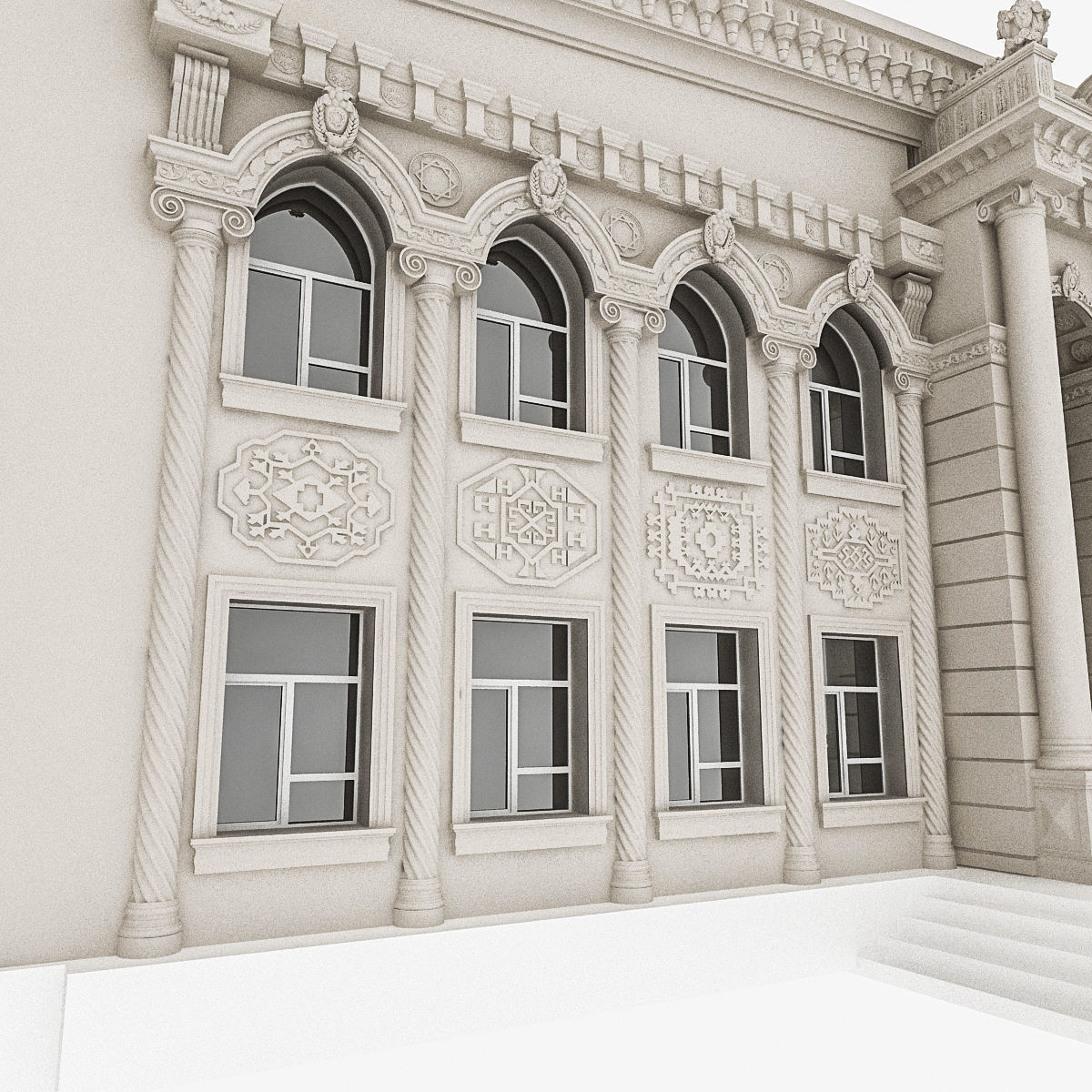 University Building 3D model | CGTrader