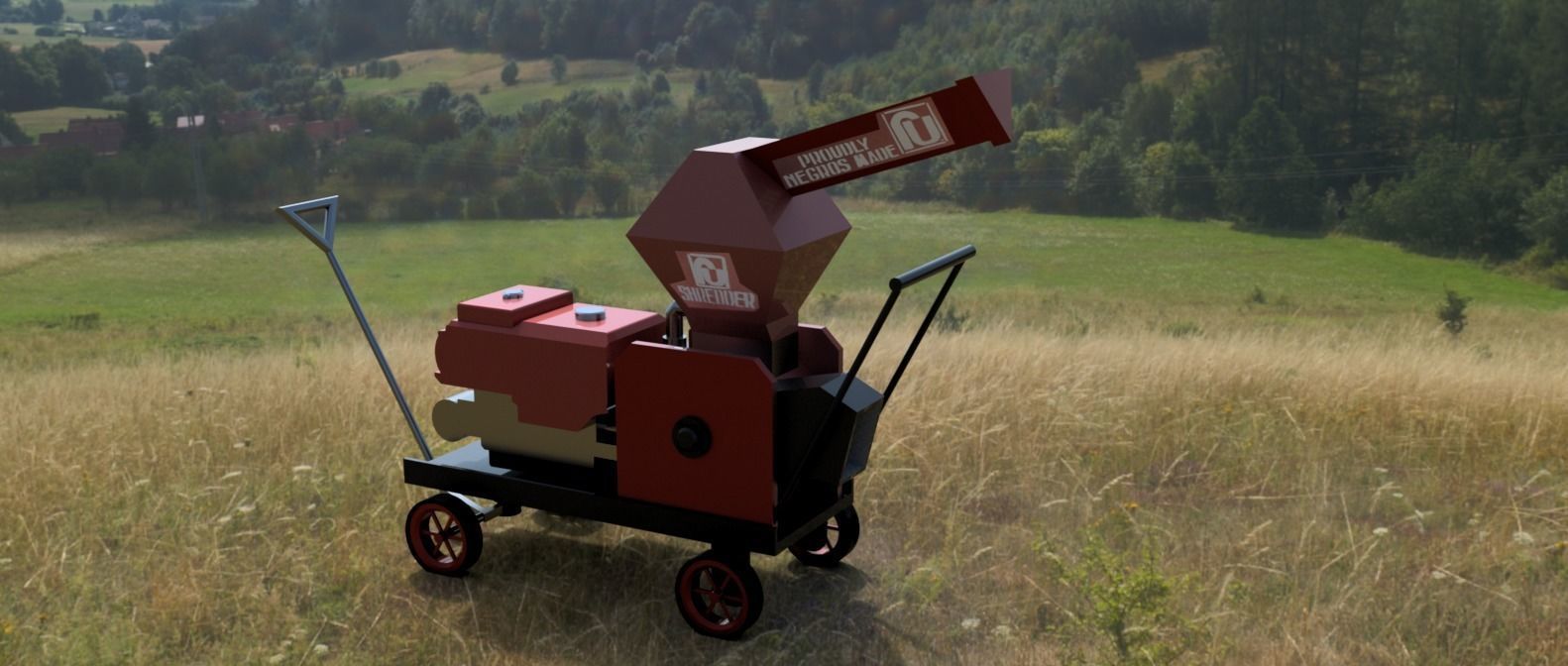 3D model Shredder wood chipper VR / AR / low-poly | CGTrader