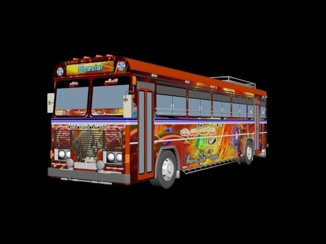 Lanka Ashok Leyland Bus 3D model | CGTrader