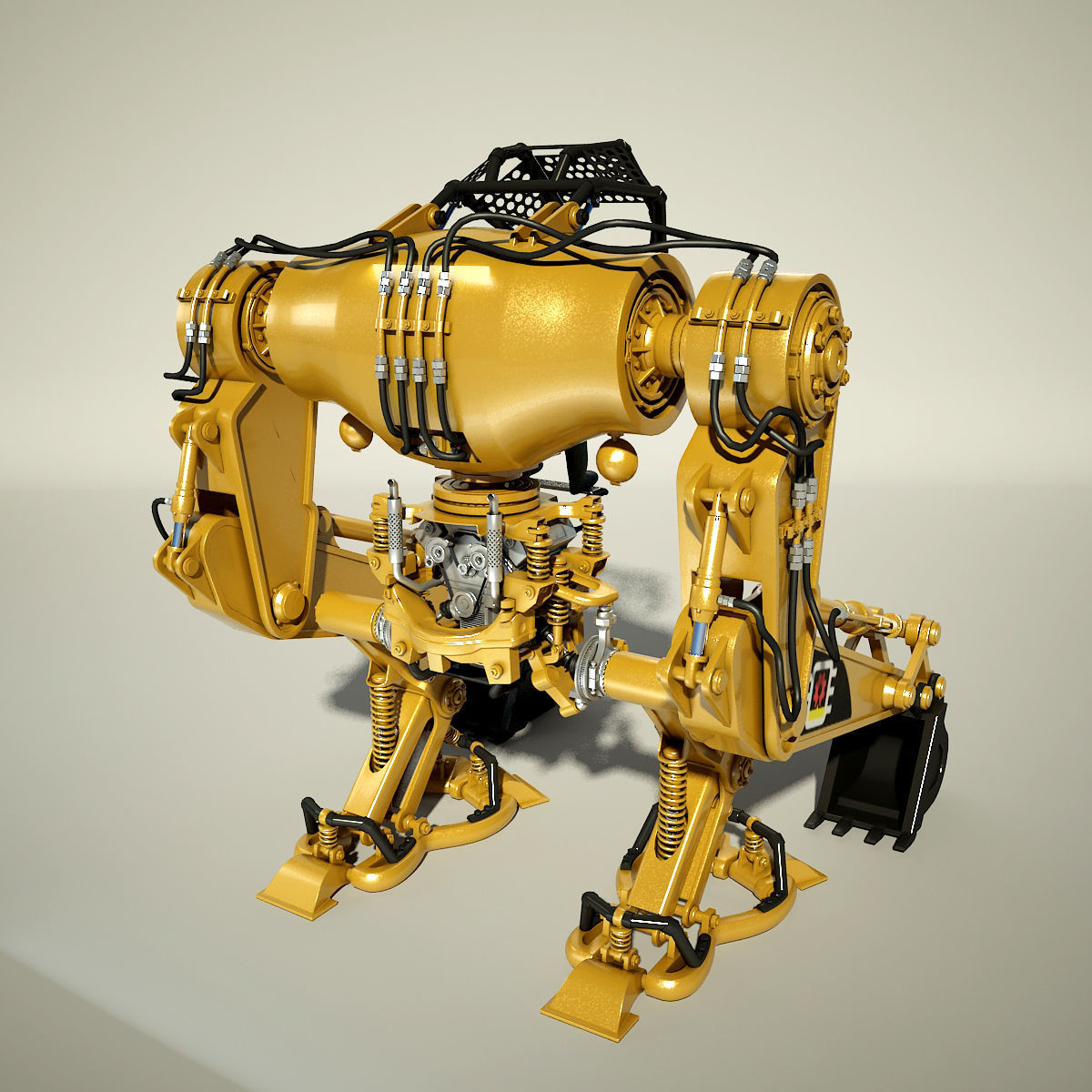 Robot Excavator Mech 3D model | CGTrader