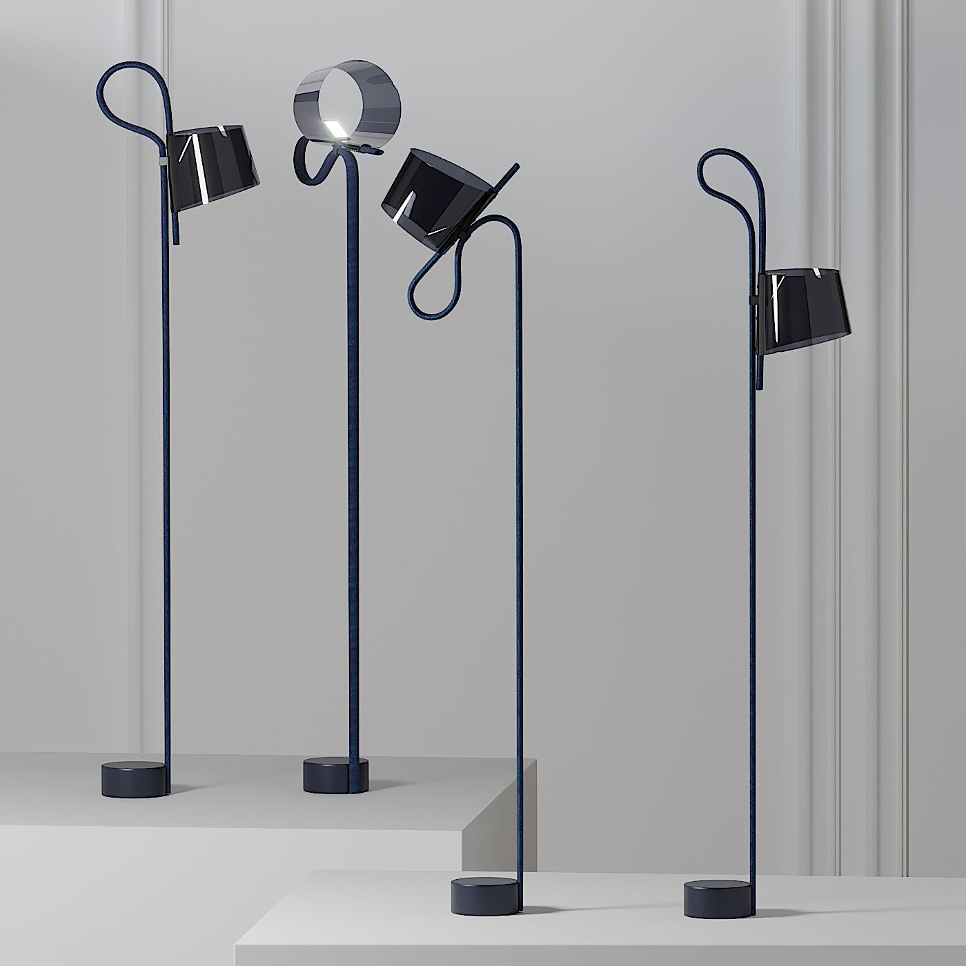 ROPE TRICK LAMP Designed by Stefan Diez 5 Colors 3D model | CGTrader