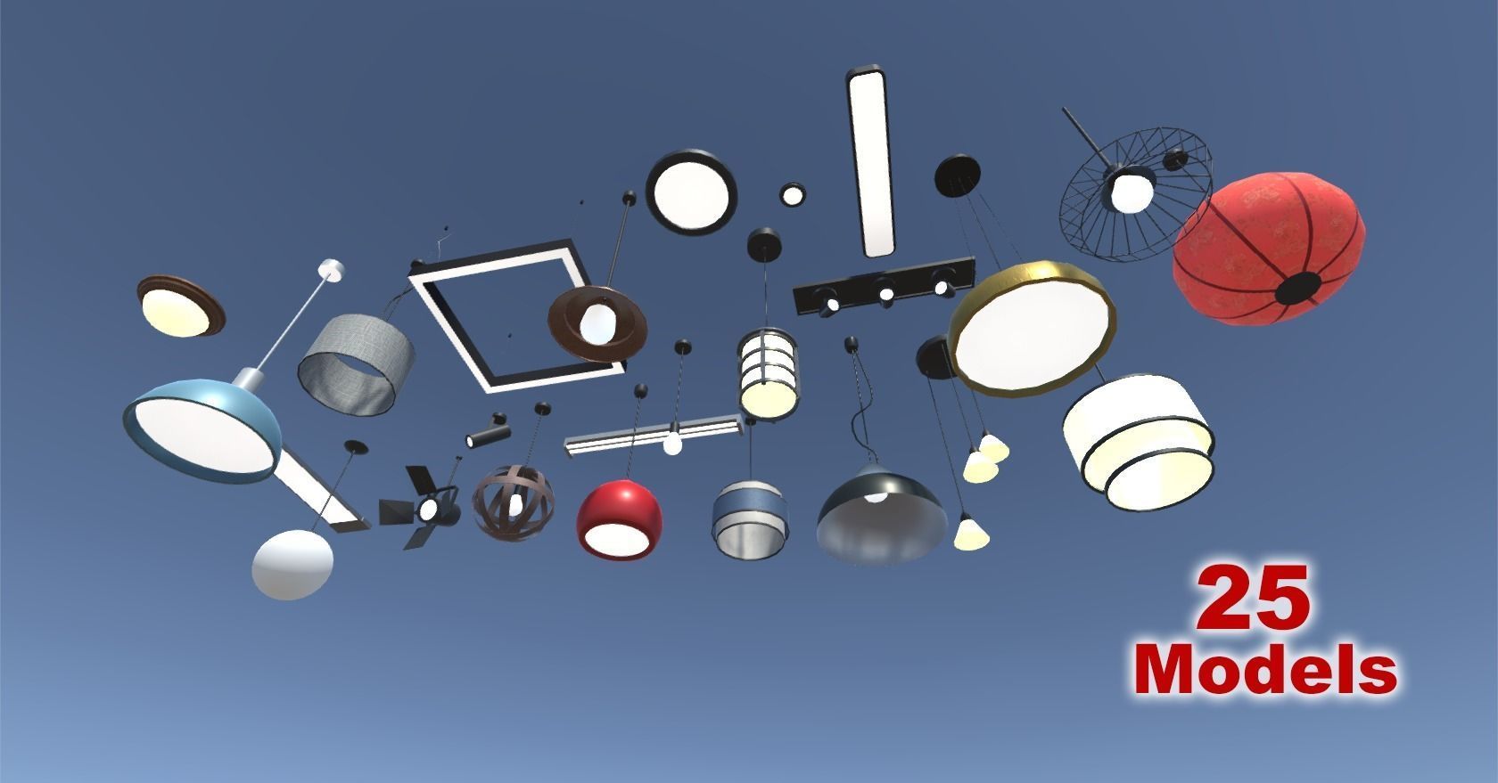 3D model Ceiling Lamps Lowpoly VR / AR / low-poly | CGTrader