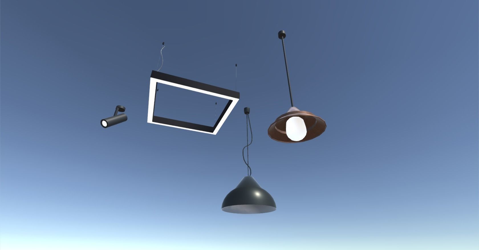 3D model Ceiling Lamps Lowpoly VR / AR / low-poly | CGTrader