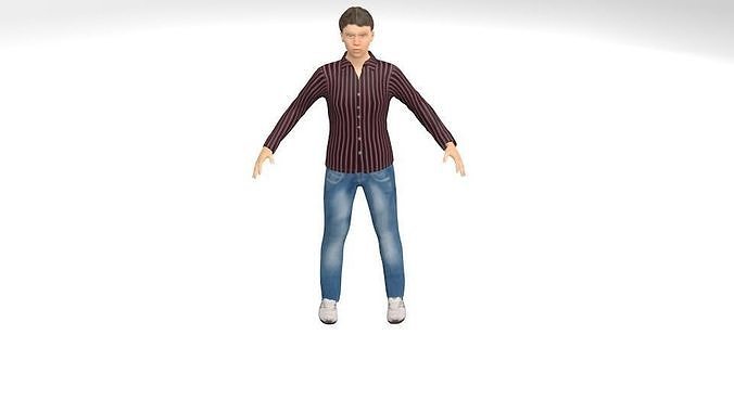 BASE HUMAN MODEL free 3D model rigged | CGTrader