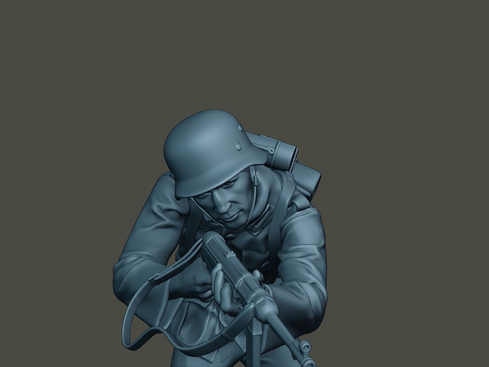 German soldier ww2 Shoot crouched G2 3D model 3D printable | CGTrader