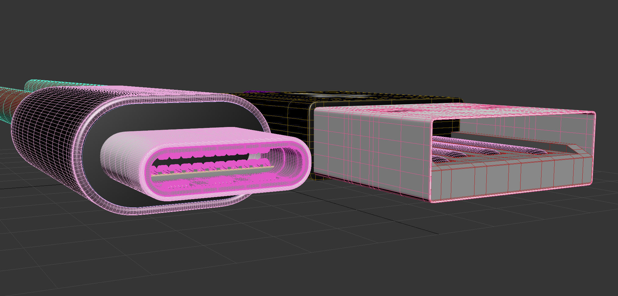 USB and USB TYPE C 3D model | CGTrader