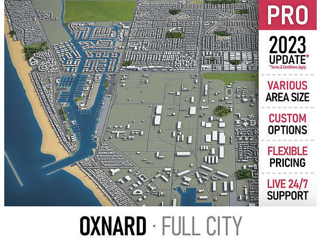 3D model Oxnard VR / AR / low-poly | CGTrader