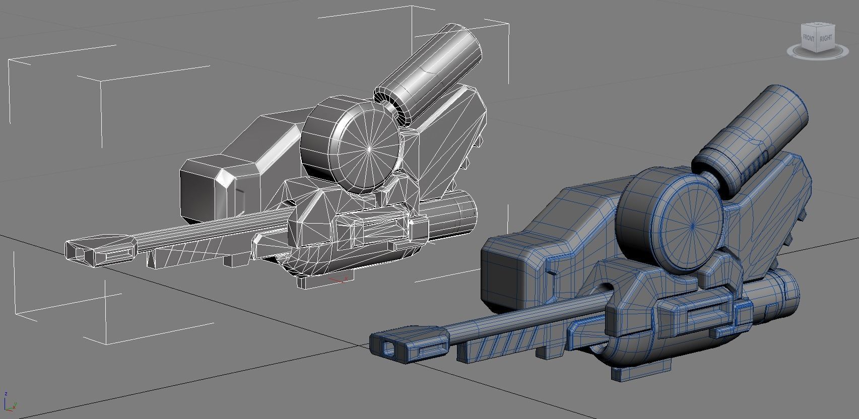 3D model Heavy assault mecha cannon VR / AR / low-poly | CGTrader