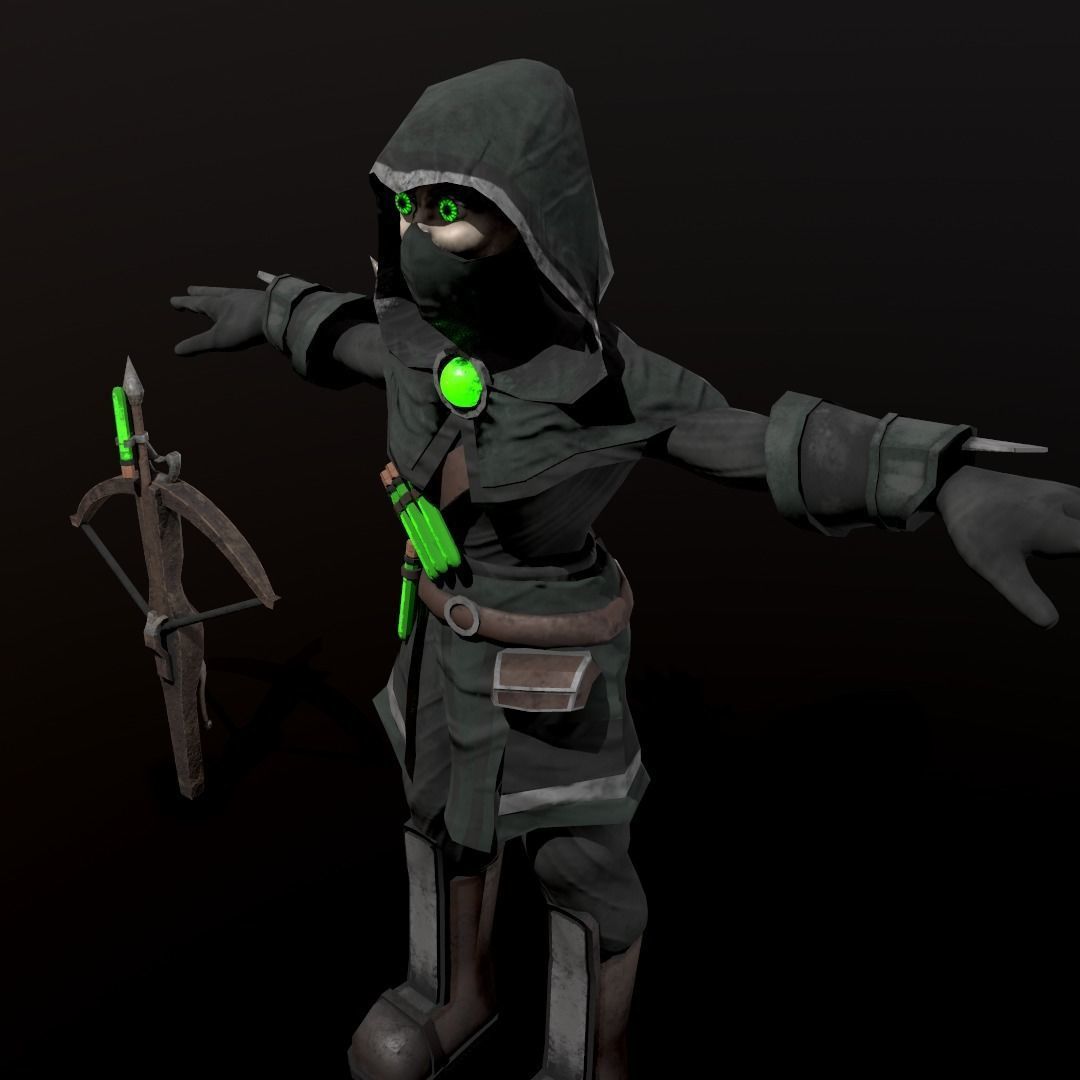 3D model Hunter Stylized Character VR / AR / low-poly | CGTrader