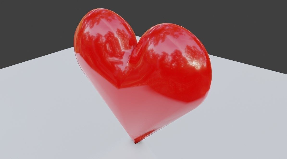 3D model Heart Low Poly - Material - Coracao VR / AR / low-poly | CGTrader