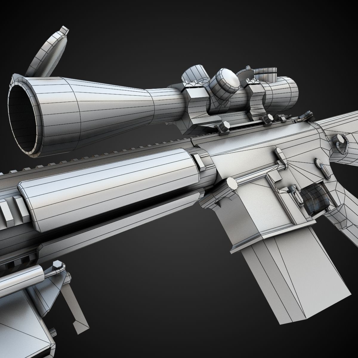 3D model M110 SASS VR / AR / low-poly | CGTrader