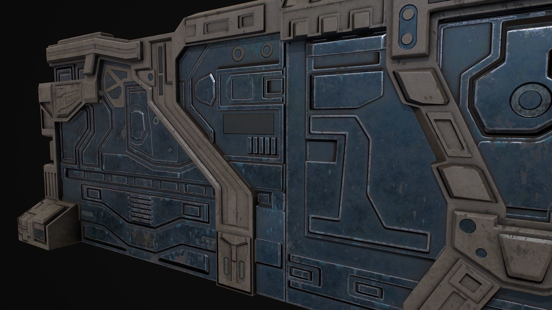 3D model Low poly wall pattern facade environment asset VR / AR / low ...