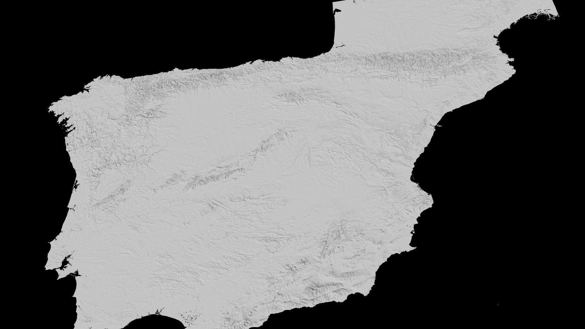 Spain Height maps free 3D model | CGTrader