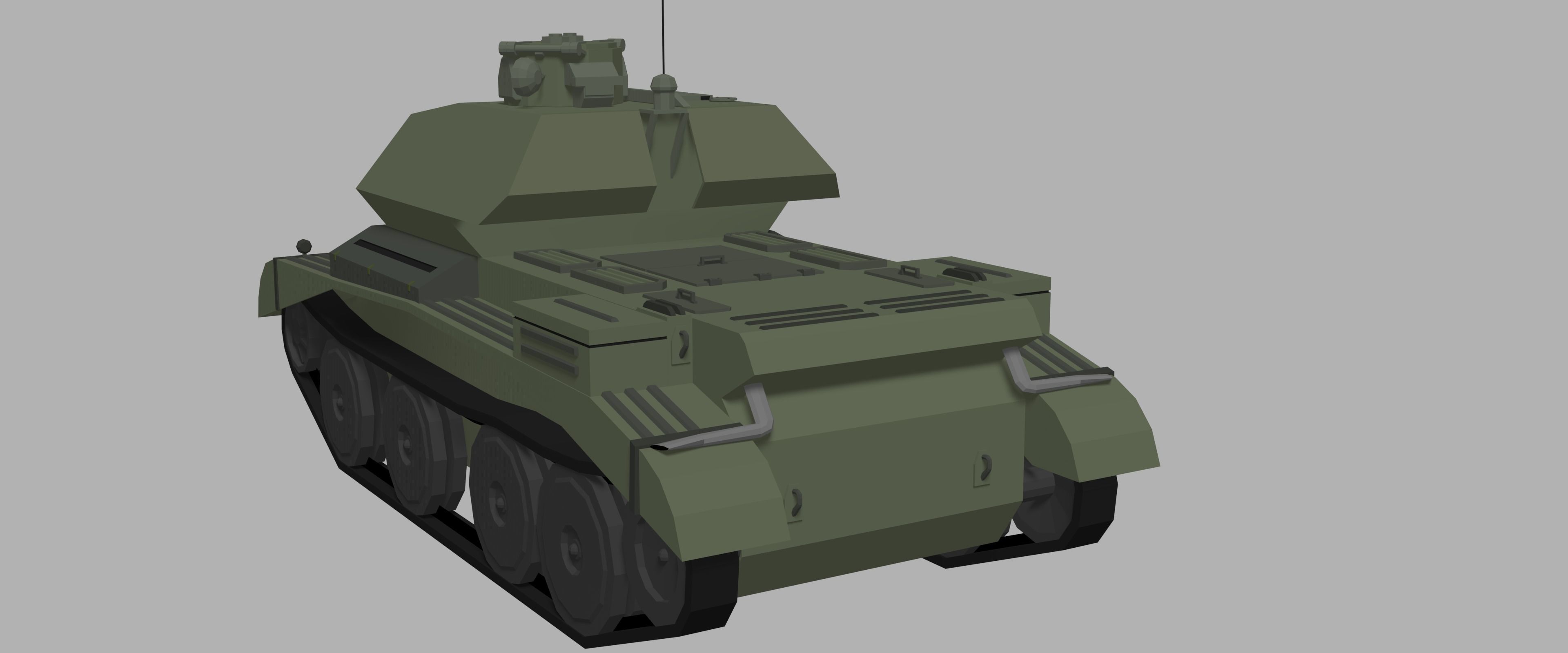 3D model A13 Cruiser Mk II Tank LowPoly Isometric VR / AR / low-poly ...