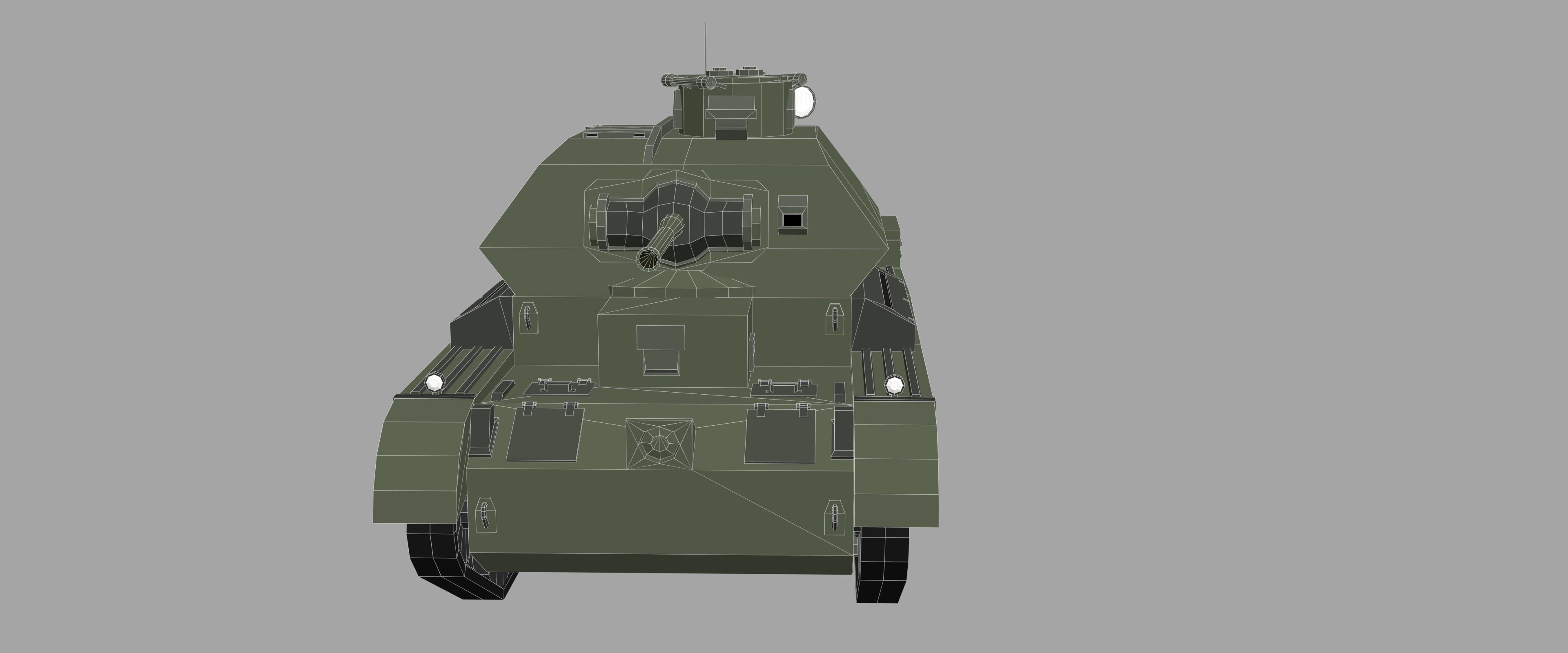 3D model A13 Cruiser Mk II Tank LowPoly Isometric VR / AR / low-poly ...