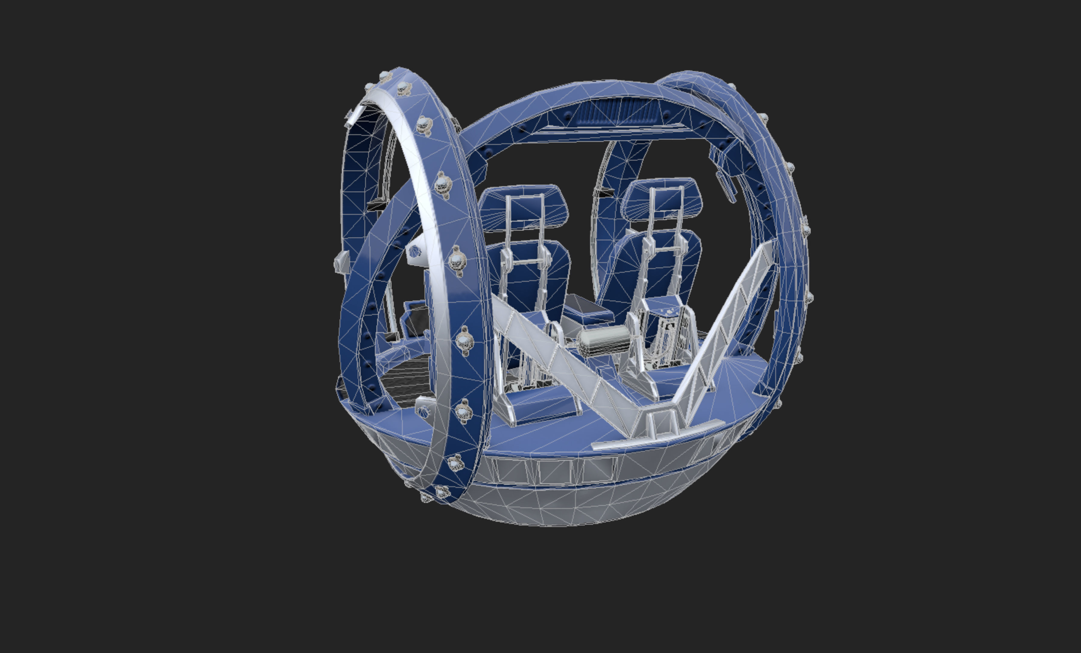 3D model Gyrosphere interior of hovercraft VR / AR / low-poly | CGTrader