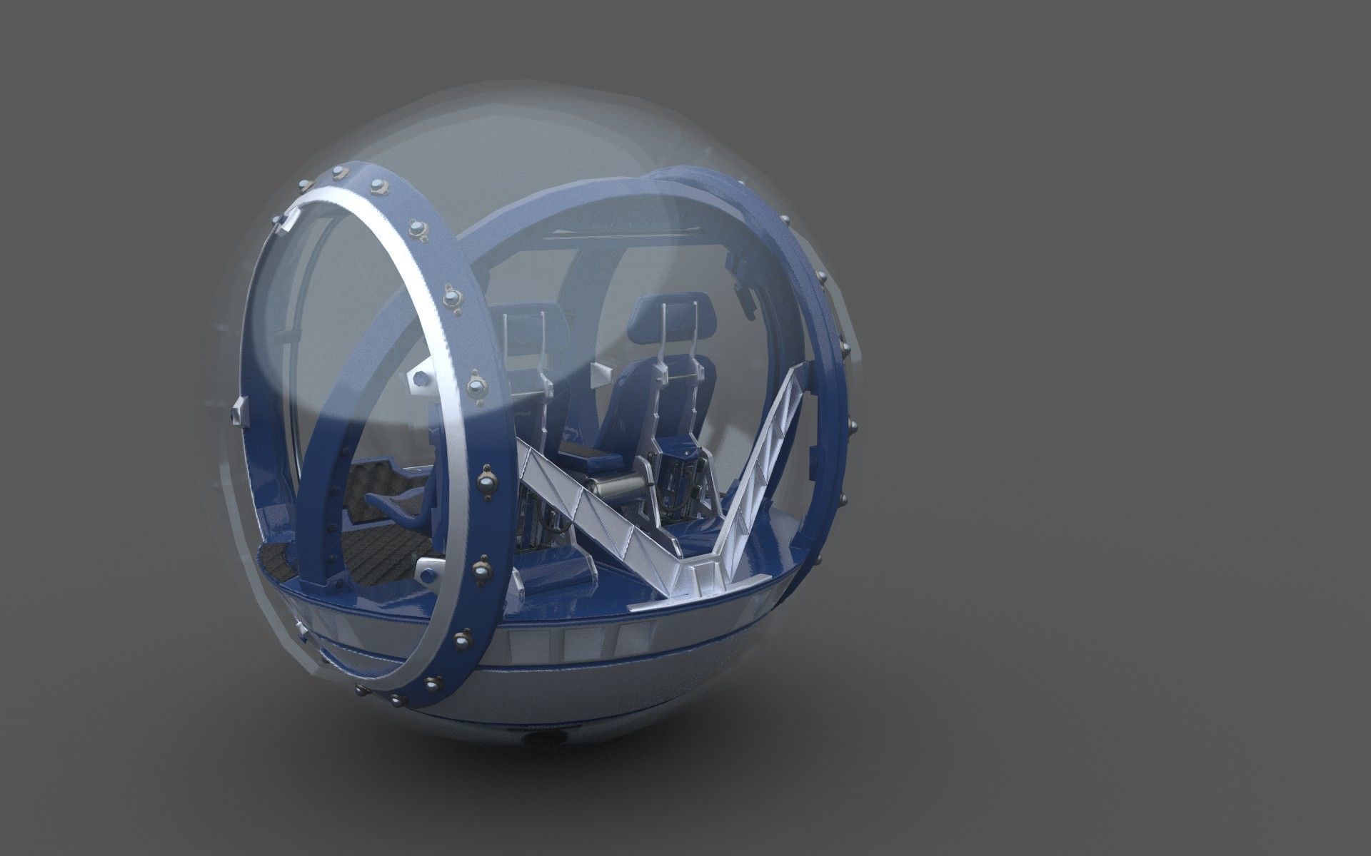 3D model Gyrosphere interior of hovercraft VR / AR / low-poly | CGTrader