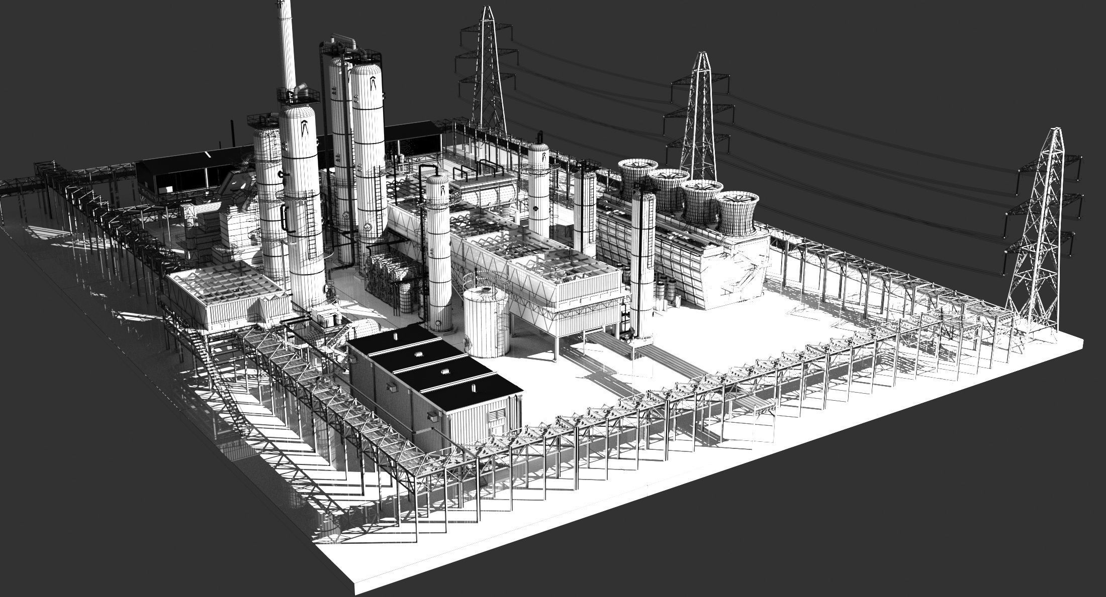 Oil Refinery 3D model | CGTrader