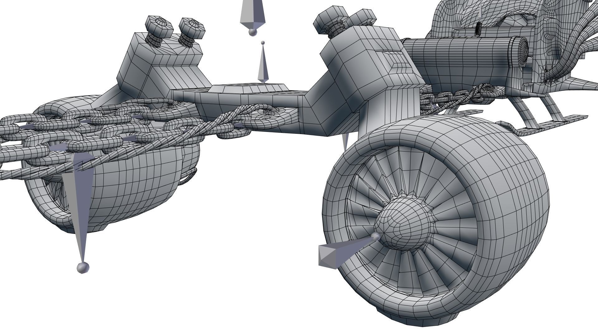 3D model Low Poly Dieselpunk Santa Sleigh With PBR Materials VR / AR ...