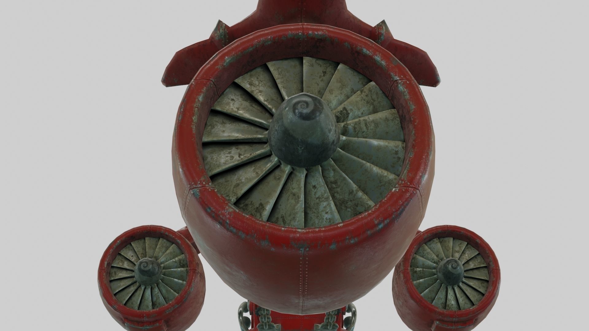 3D model Low Poly Dieselpunk Santa Sleigh With PBR Materials VR / AR ...