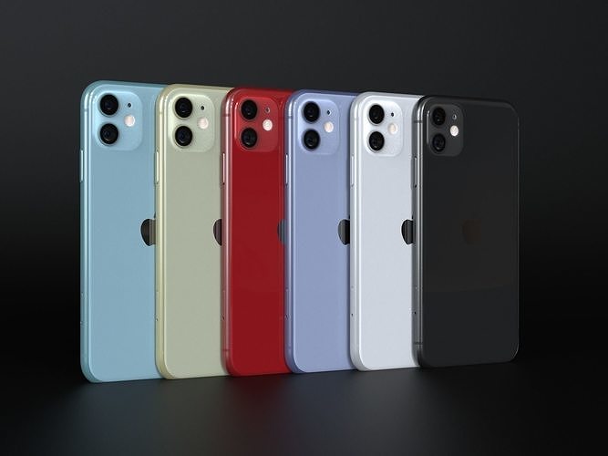 Apple iPhone 11 All Official Colors 3D model | CGTrader