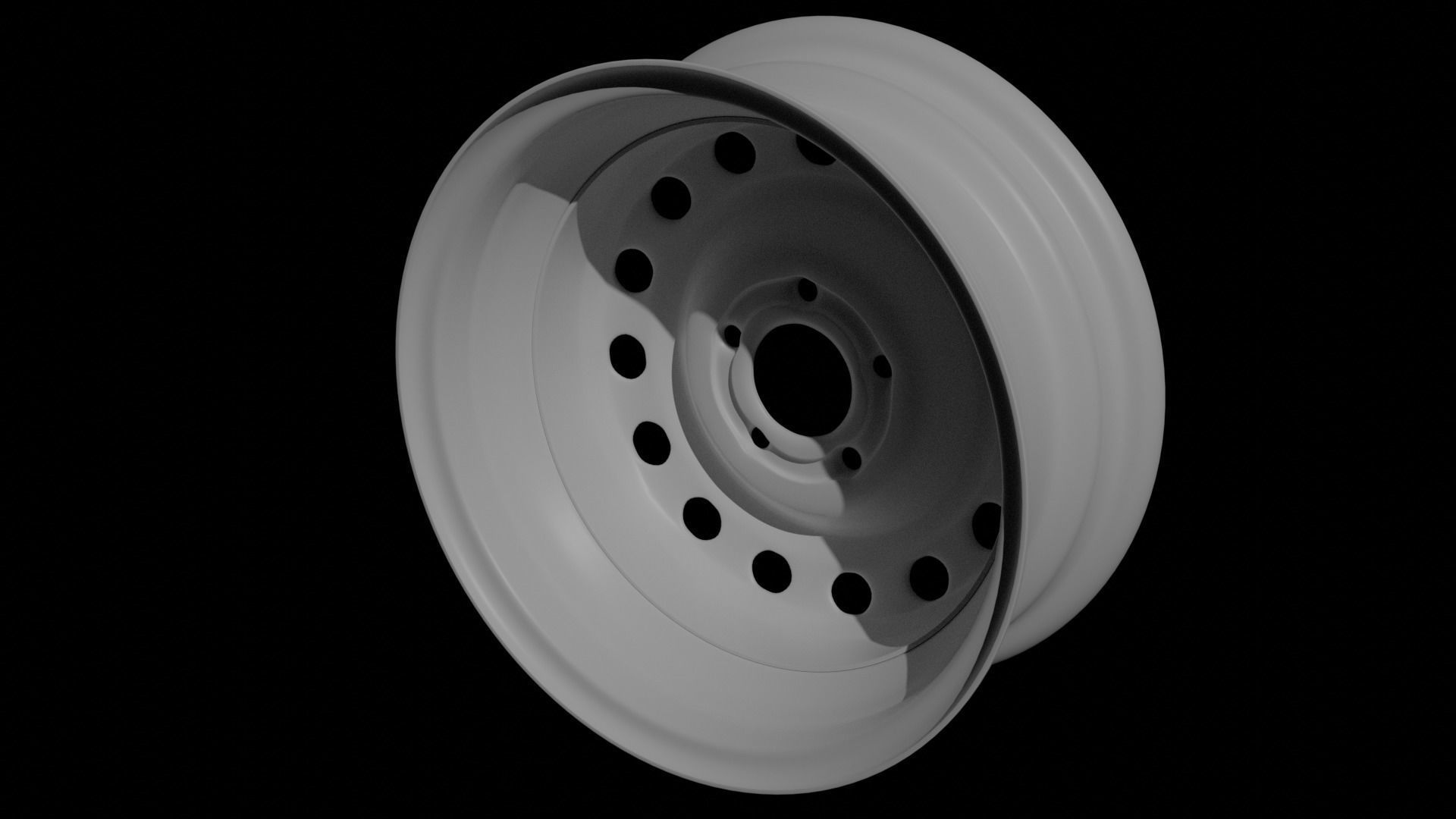 Stamped steel rim 3D model | CGTrader