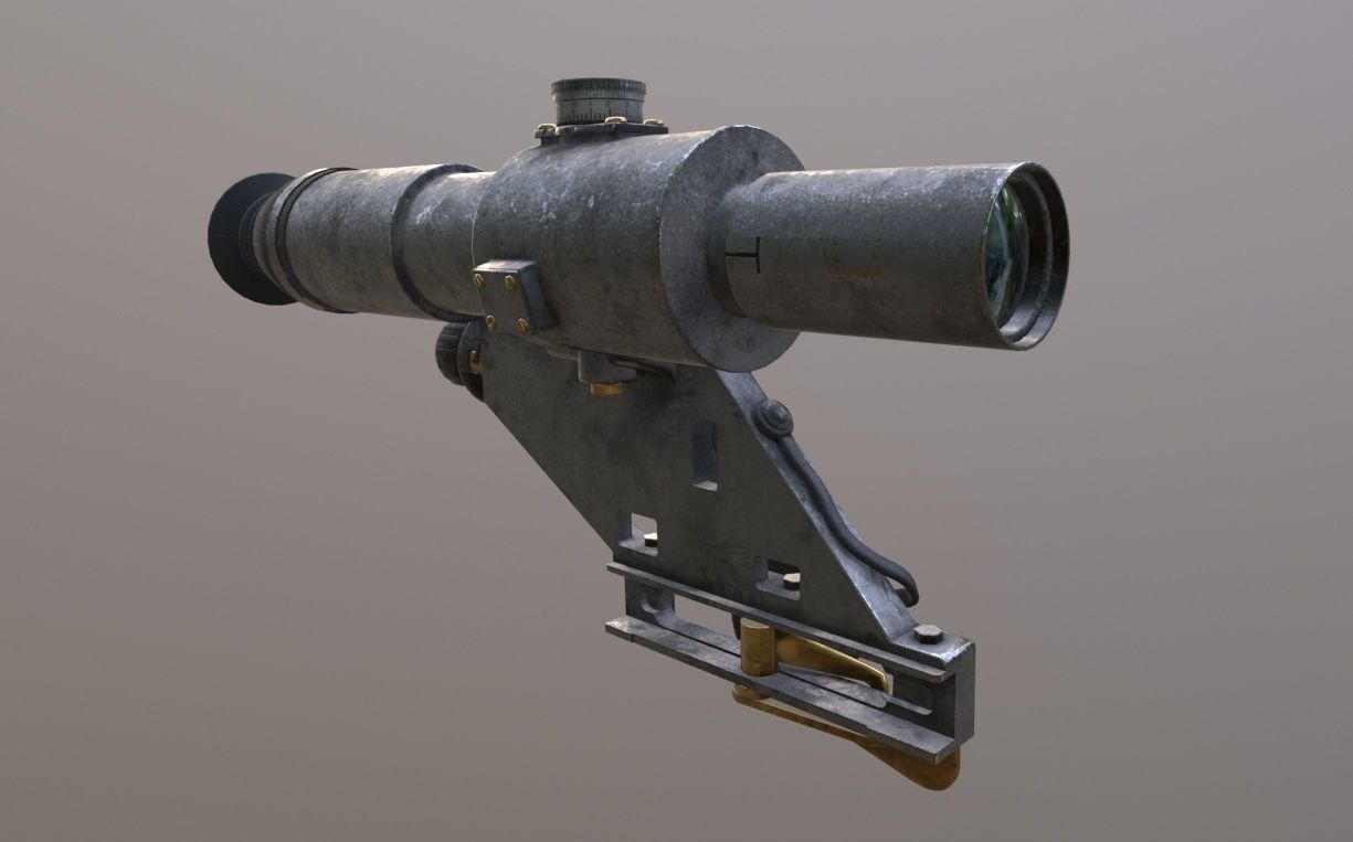 3D model 1OP50 SSP Russian Machine gun Scope VR / AR / low-poly | CGTrader