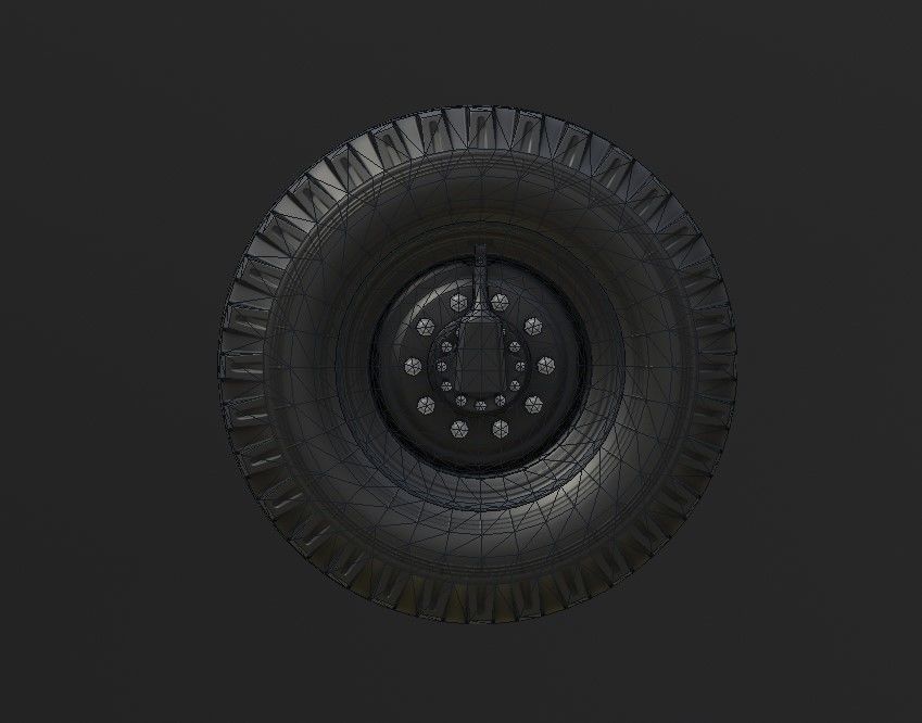 Off-road wheel and three types of tires for KAMAZ trucks free VR / AR ...