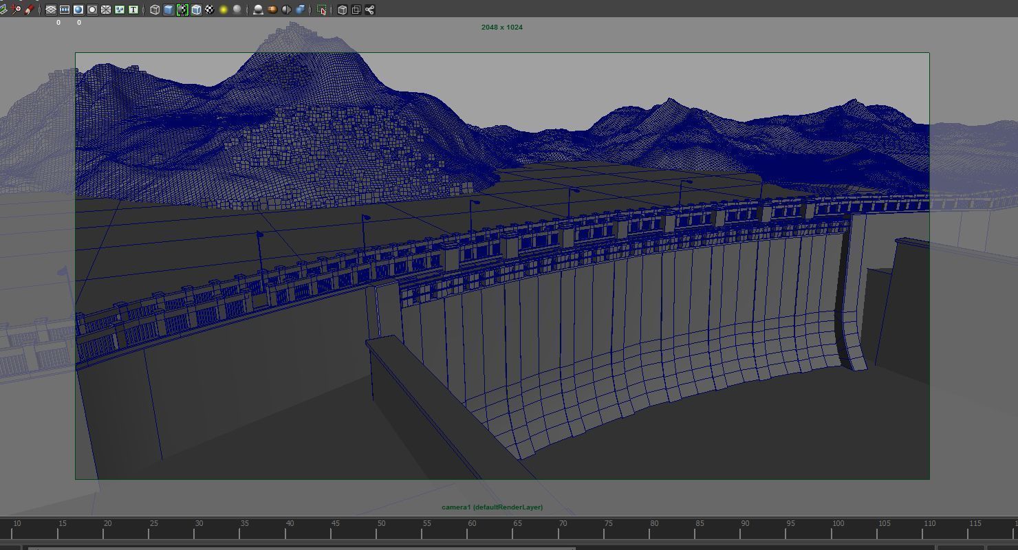 dam 3d model room with mountains and lake 3D model | CGTrader