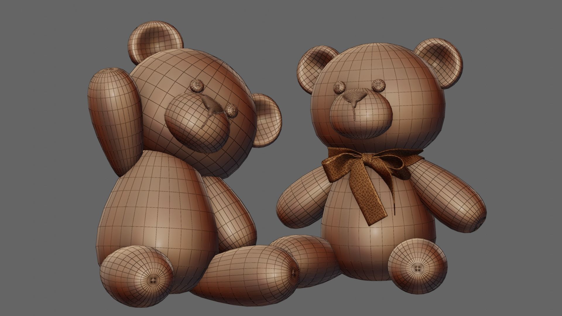 Teddybear toys 3D model rigged | CGTrader