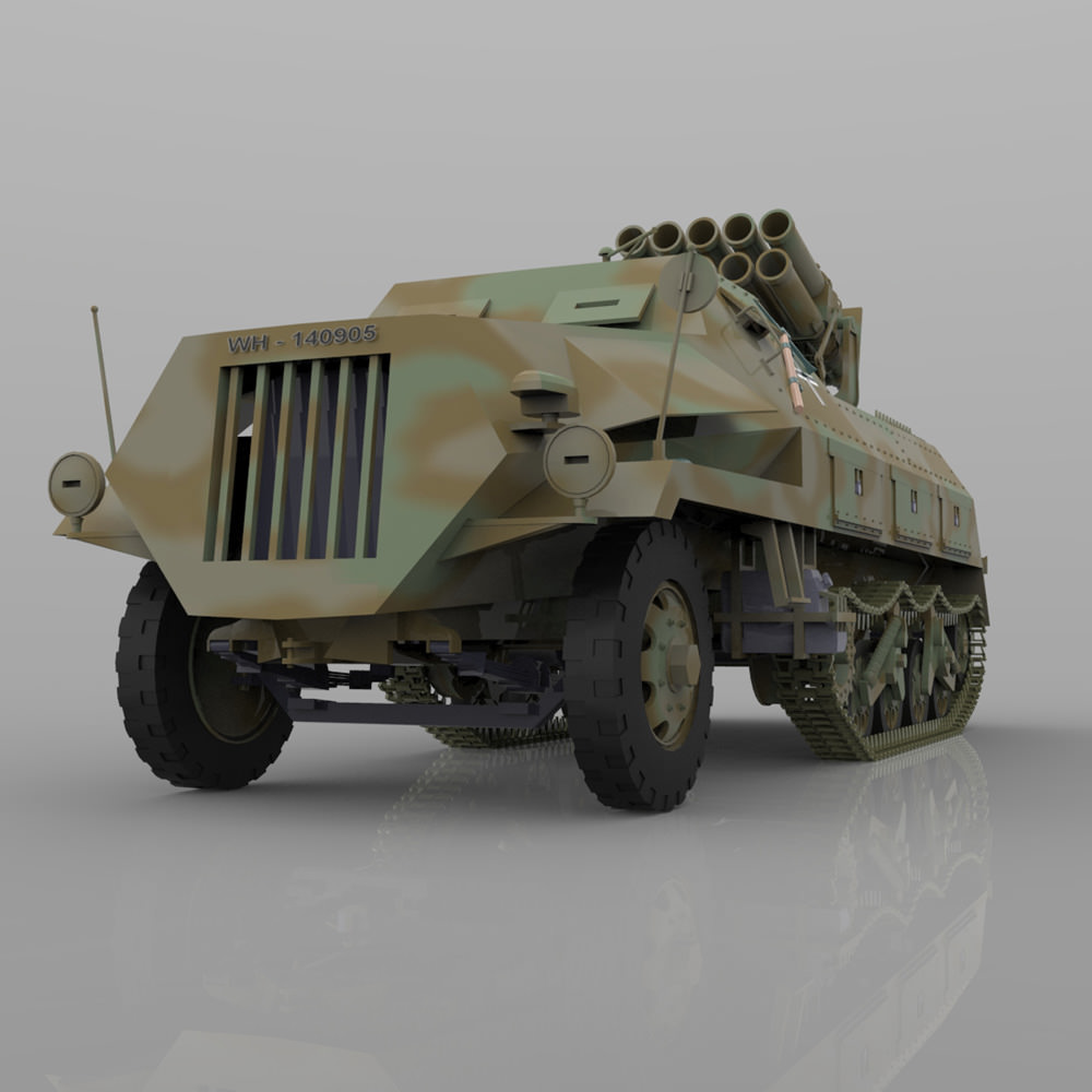 Panzerwerfer 42 3D model rigged | CGTrader