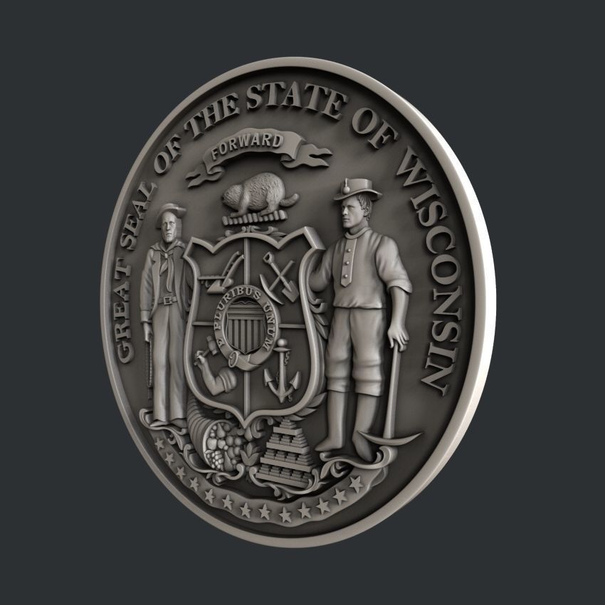 3d STL models for CNC router seal Wisconsin 3D model | CGTrader